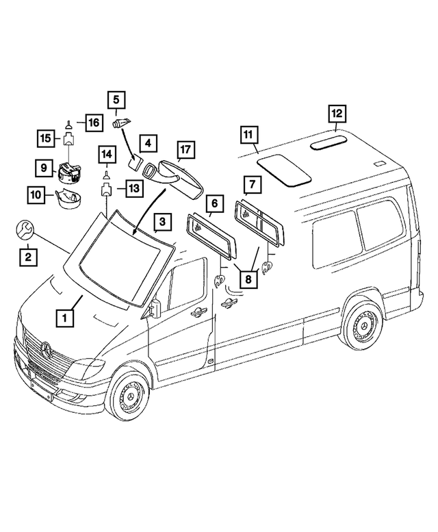 2003-2009 Dodge Backlite Glass 5104249AA | My Mopar Parts