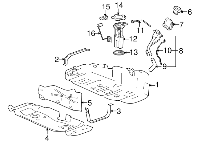 2006-2008 Isuzu Fuel Tank Sending Unit 8889658170 | Isuzu Parts Center