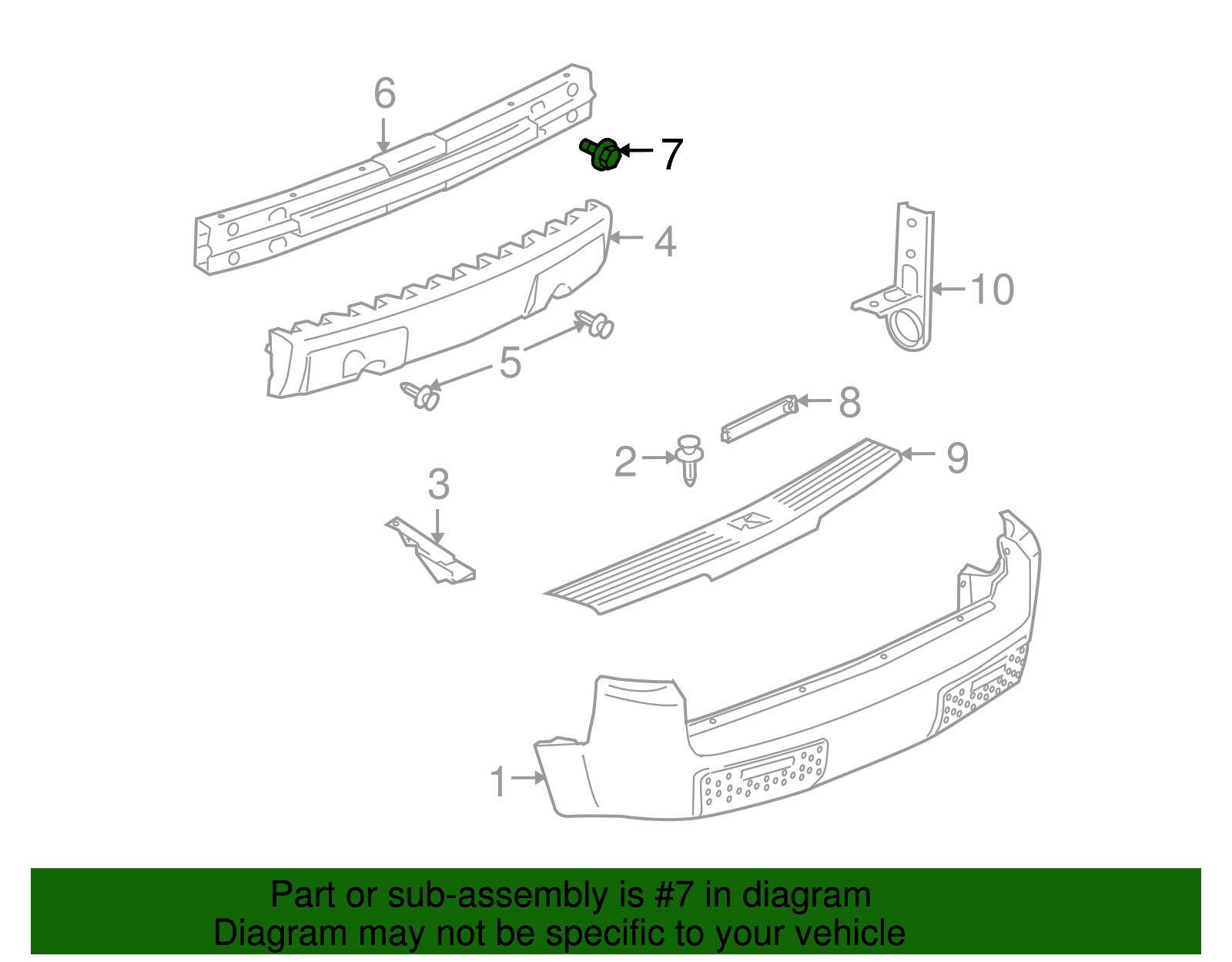 2002-2019 GM Impact Bar Bolt 11609733 GM | GMPartsDirect.com