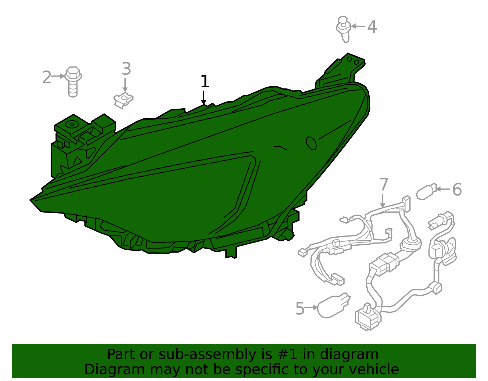 2019-2020 Toyota Yaris Composite Headlamp Left 81185-WB003 | Toyota OEM ...