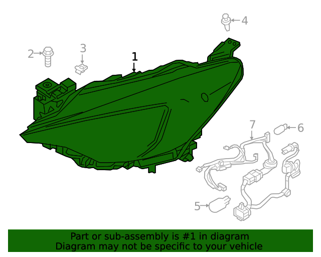 2019-2020 Toyota Yaris Composite Headlamp Right 81145-WB003 | Toyota ...