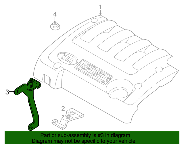 29216-2Y600 - Engine Cover Support 2002-2004 Kia Spectra | Kia.Parts Store