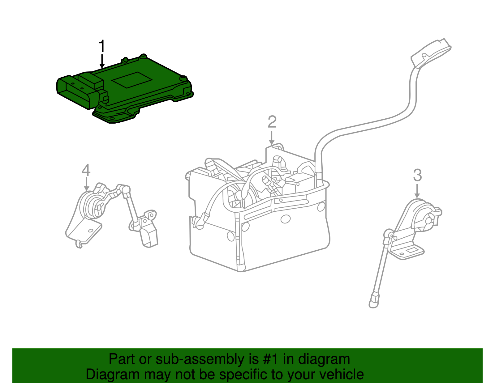 2015-2017 GM Active Suspension Control Module 23201680 GM ...