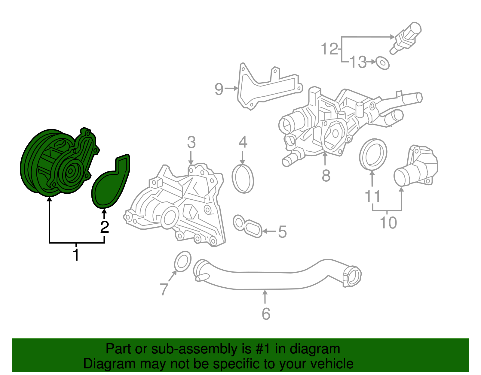 19200-6A0-A01 - Water Pump 2018-2025 Honda | OEM Honda Parts Warehouse