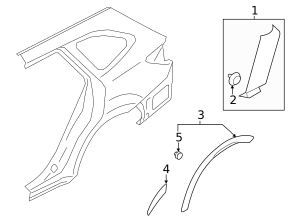 2020-2022 Subaru Outback Wheel Opening Molding 91112AN08A | QuirkParts