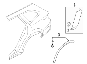 2020 Subaru Outback Wheel Opening Molding 91112AN08A | TascaParts.com