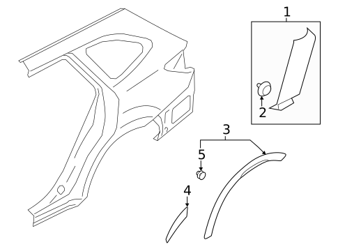 Exterior Trim - Quarter Panel for 2022 Subaru Outback | Subaru Parts Store