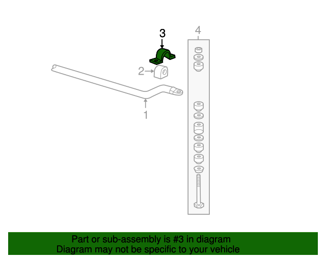 Stabilizer Bar Clamp - GM (10445399) | GMPartsDirect.com