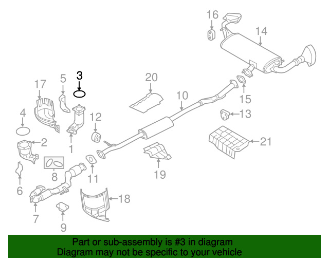 2007-2024 Nissan Catalytic Converter Gasket 20691-JA10A | Temecula ...