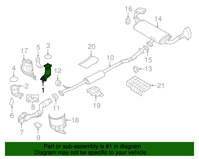 208A2-5AG0A - Catalytic Converter - 2015-2022 Nissan Murano | Nissan ...