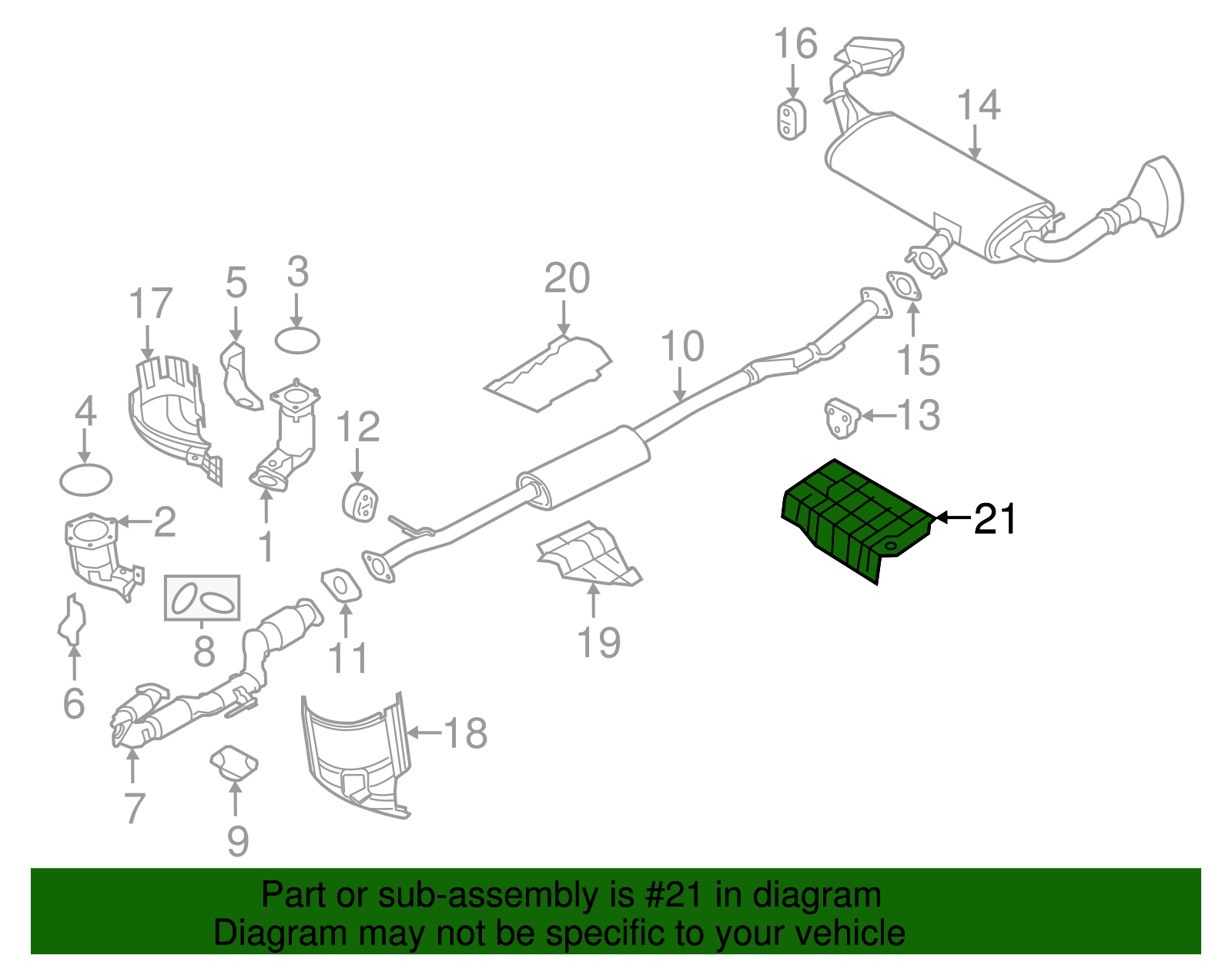 2015-2024 Nissan Murano Heat Shield 74762-5AA0A | Hart Nissan of NoVa