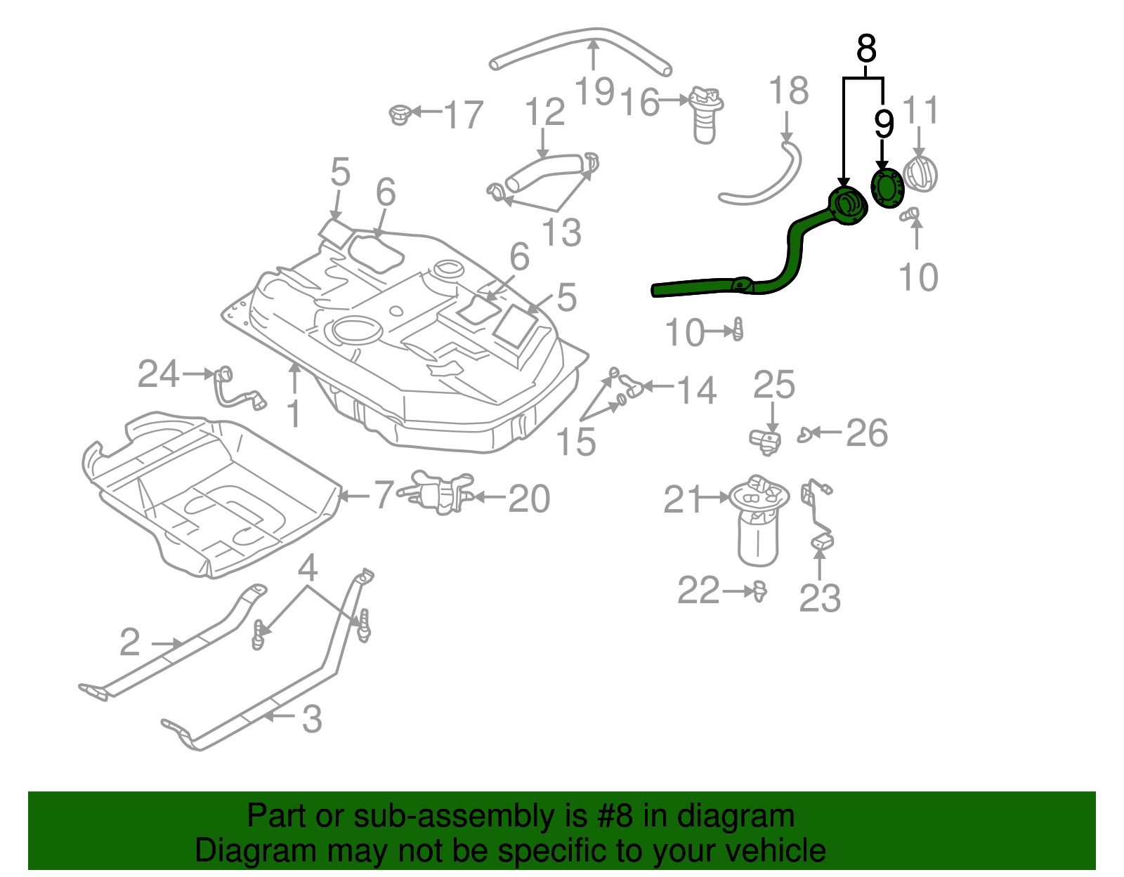 0K32A-42210D - Fuel Filler Neck 2001 Kia Rio | Kia.Parts Store