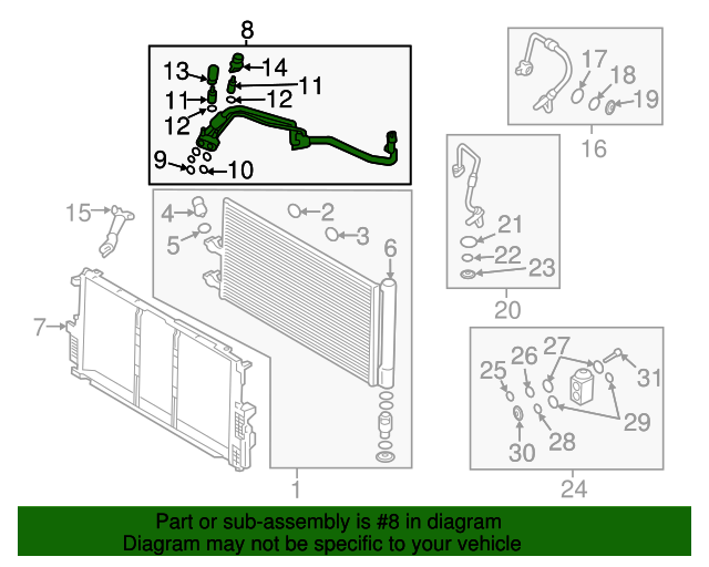 31694603 - A/C Pipe 2016-2020 Volvo | My Swedish Parts