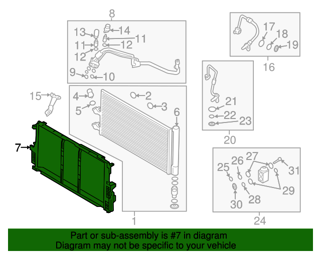 31338721 - A/C Condenser Mount 2016-2022 Volvo XC90 | AutoNationParts.com