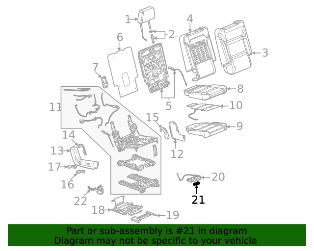 2021-2024 GM Rear Passenger Side Seat Heater Control Module 85608072 ...