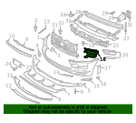 2019-2021 Porsche Macan Outer Grille 95B-807-681-H-1E0 | Porsche Marin