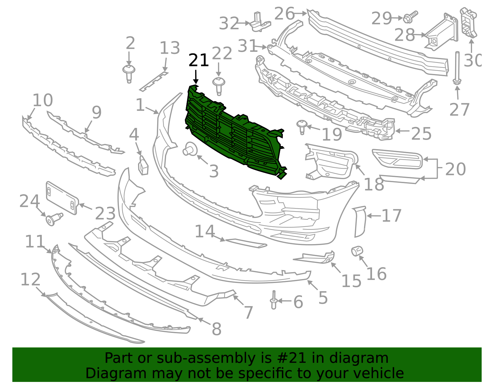 2019-2021 Porsche Macan Center Grille 95B-807-683-CH-1E0 | Sunset ...