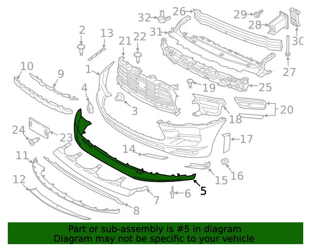 2019-2021 Porsche Macan Spoiler 95B-807-061-M-1E0 | OEM Parts Online