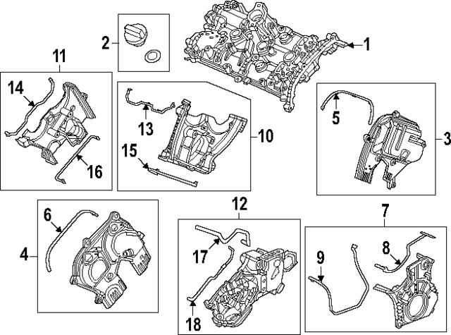 11820-6FB-A01 - Upper Timing Cover 2023-2024 Honda Pilot | Honda Parts ...