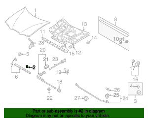 A001-56-786 - Hood Bumper - 1993-2000 Mazda | Mazda Parts Factor