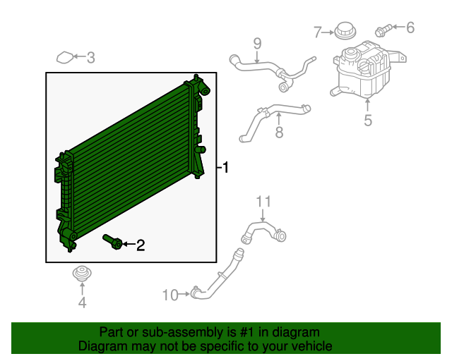 2016-2019 Ford Explorer Radiator FB5Z-8005-A | OEM Parts Online