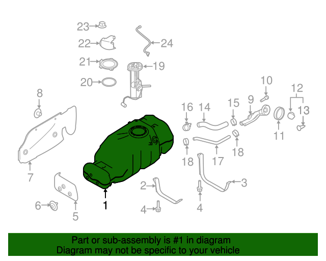 17202-EZ40A - Fuel Tank - 2016-2019 Nissan TITAN XD | Nissan OEM Parts ...