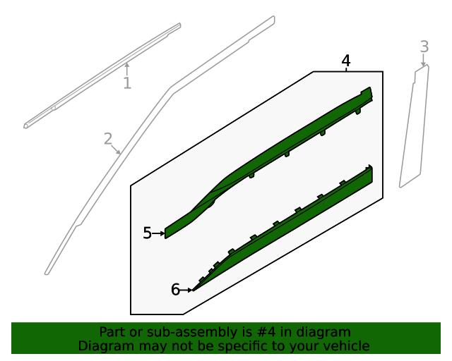 87721-Q5000 - Molding Assembly 2021-2024 Kia Seltos | Kia.Parts Store