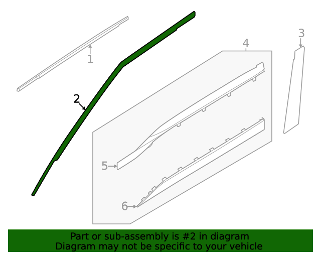 2021-2024 Kia Seltos Black Out Tape 76512-Q5000 | GetOEMParts.com