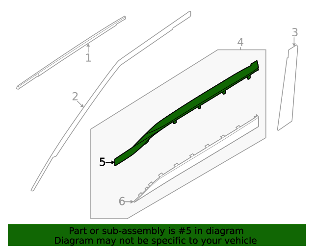 87723-Q5010 - Upper Molding 2021-2023 Kia Seltos | Kia.Parts Store