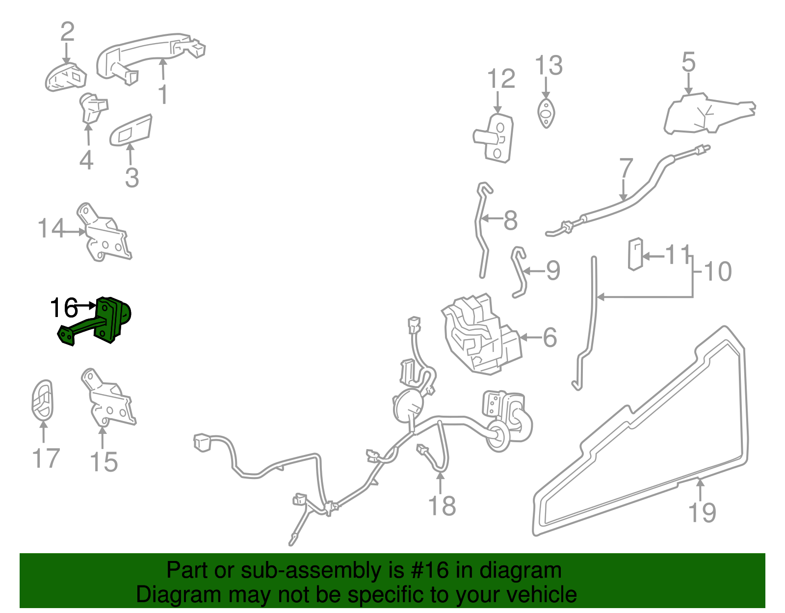 2012-2017 Buick Verano Front Door Check Assembly 13363546 | TascaParts.com