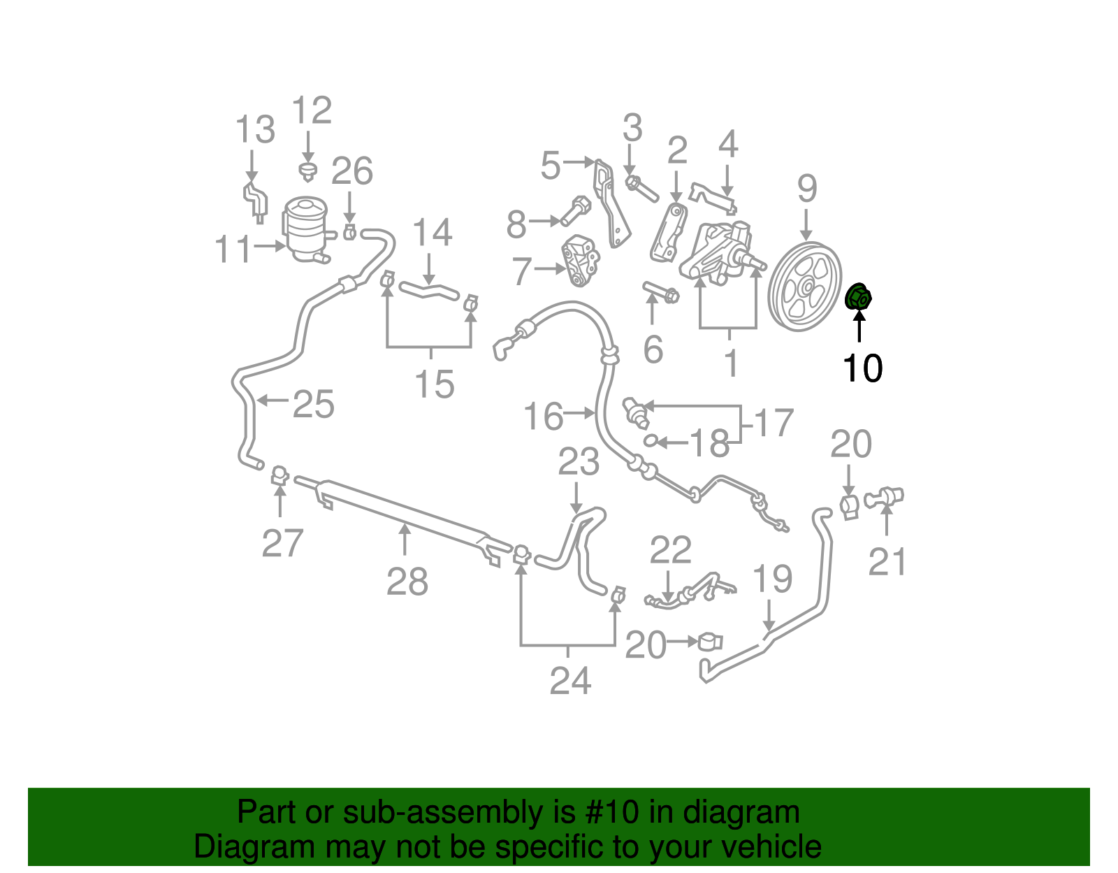1997-2013 Acura Pulley Nut 90305-PAA-A01 | OEM Parts Online