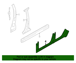 2014-2020 Infiniti Q50 Outer Rocker Panel G6411-4GAMA | OEM Parts Online