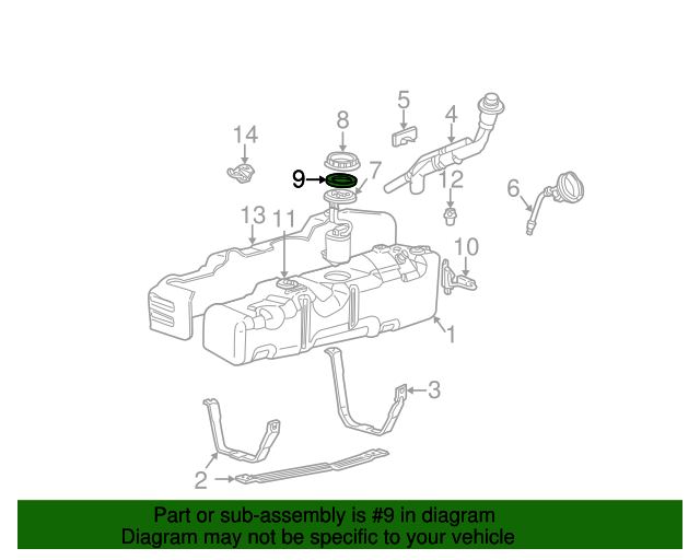 Fuel Sender Unit Gasket - Ford (4L3Z-9276-AA) | BlueFordPart