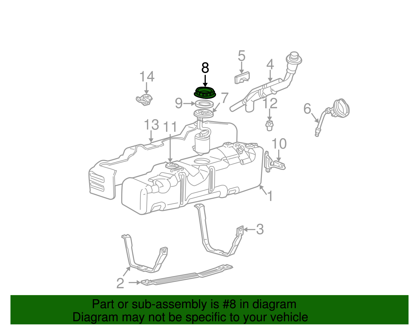 FPR-7 - Motorcraft™ Fuel Pump Assembly Retainer Ring 1999-2010 Ford ...