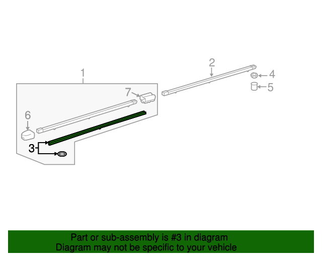 015-997-95-45 - Rear Rail Seal 2010-2018 Mercedes-Benz | Mercedes-Benz ...