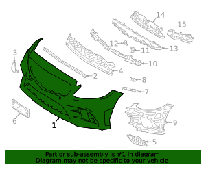 Genuine OEM Bumper Cover | 206-885-10-01-9999 | Fits Select 2022-2024 ...