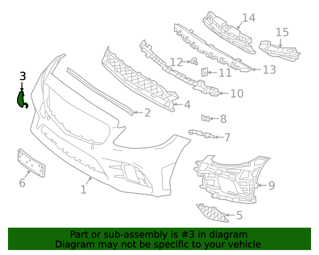 205-885-17-01-9799 - Tow Eye Cap 2019-2023 Mercedes-Benz C 300 ...