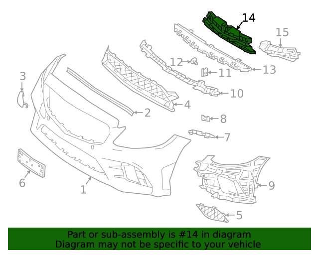 205-885-42-01 - Energy Absorber 2019-2020 Mercedes-Benz C 300 ...