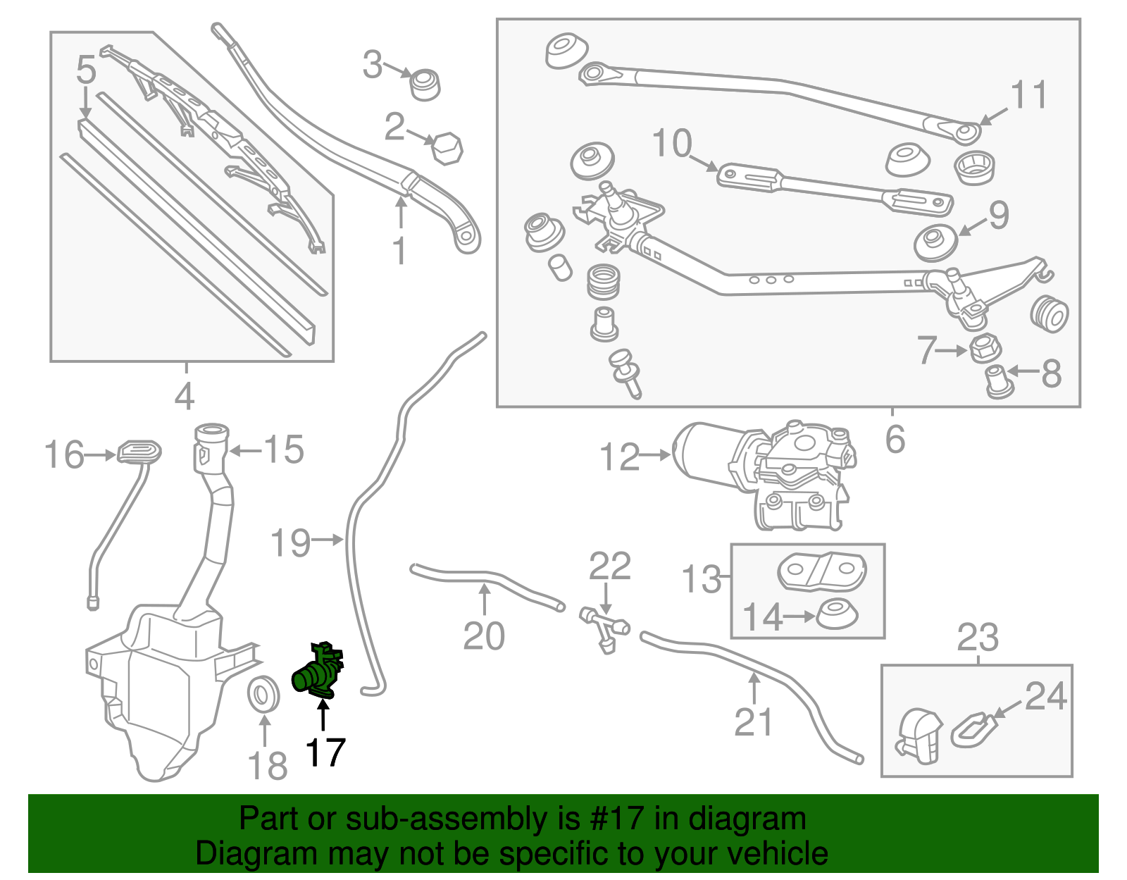 76846-TP6-C01 - Washer Pump 2011-2017 Honda | Honda Parts Online