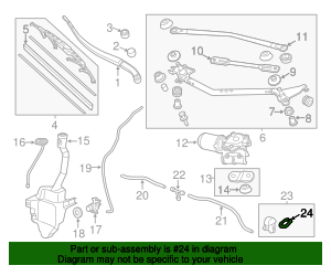 76813-TK8-A00 - Washer Nozzle Gasket 2011-2013 Honda Odyssey | Honda ...