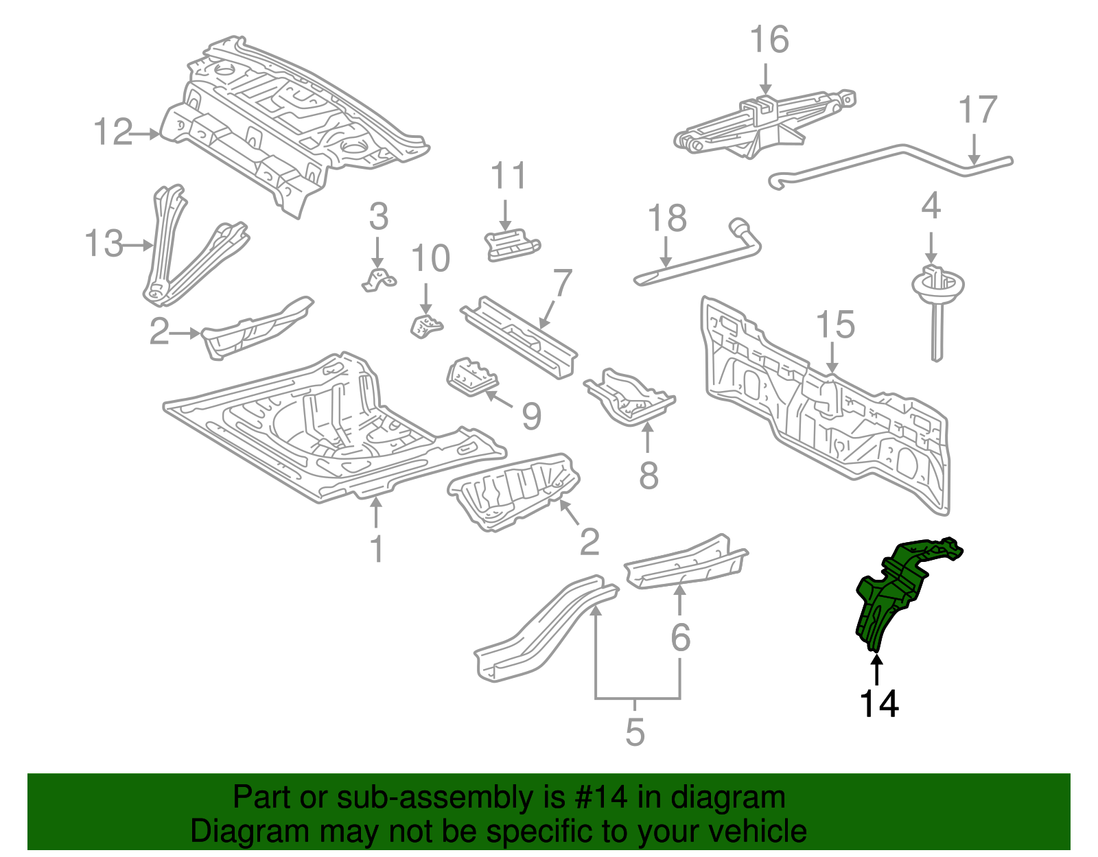 1998-2002 Toyota Corolla Package Tray Side Bracket 64302-02030 | Toyota ...