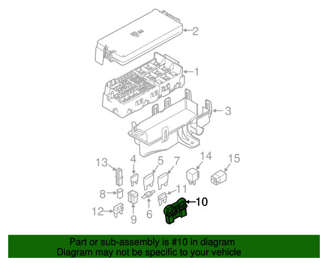 2011-2014 Ford Mustang Circuit Breaker BR3Z-14526-AA | TascaParts.com