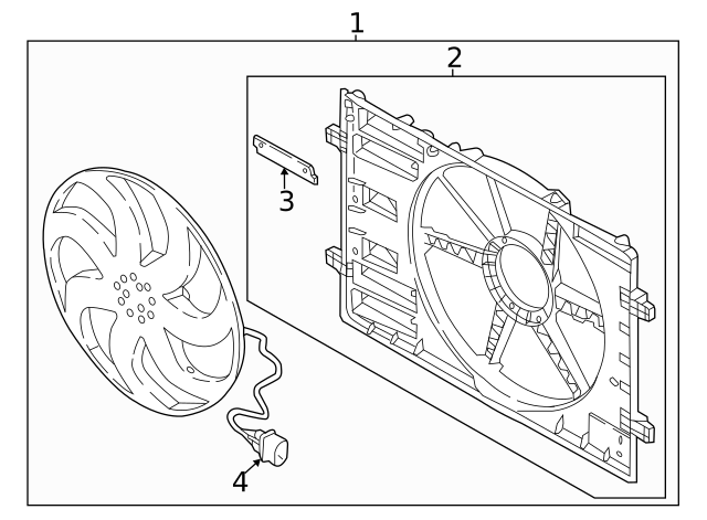 2015-2019 Volkswagen Fan Assembly 5Q0-121-203-DE | QuirkParts
