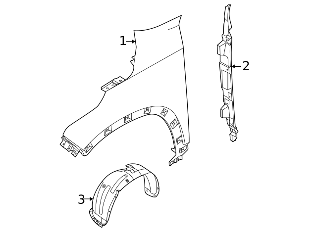 2021-2024 Kia Seltos Fender Liner 86812-Q5000 | OEM Parts Online