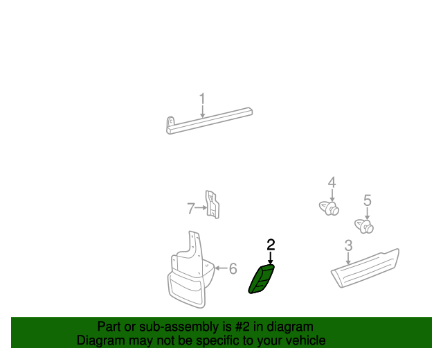 2003-2007 Toyota Land Cruiser Body Side Molding 75744-60010-B0 | Toyota ...