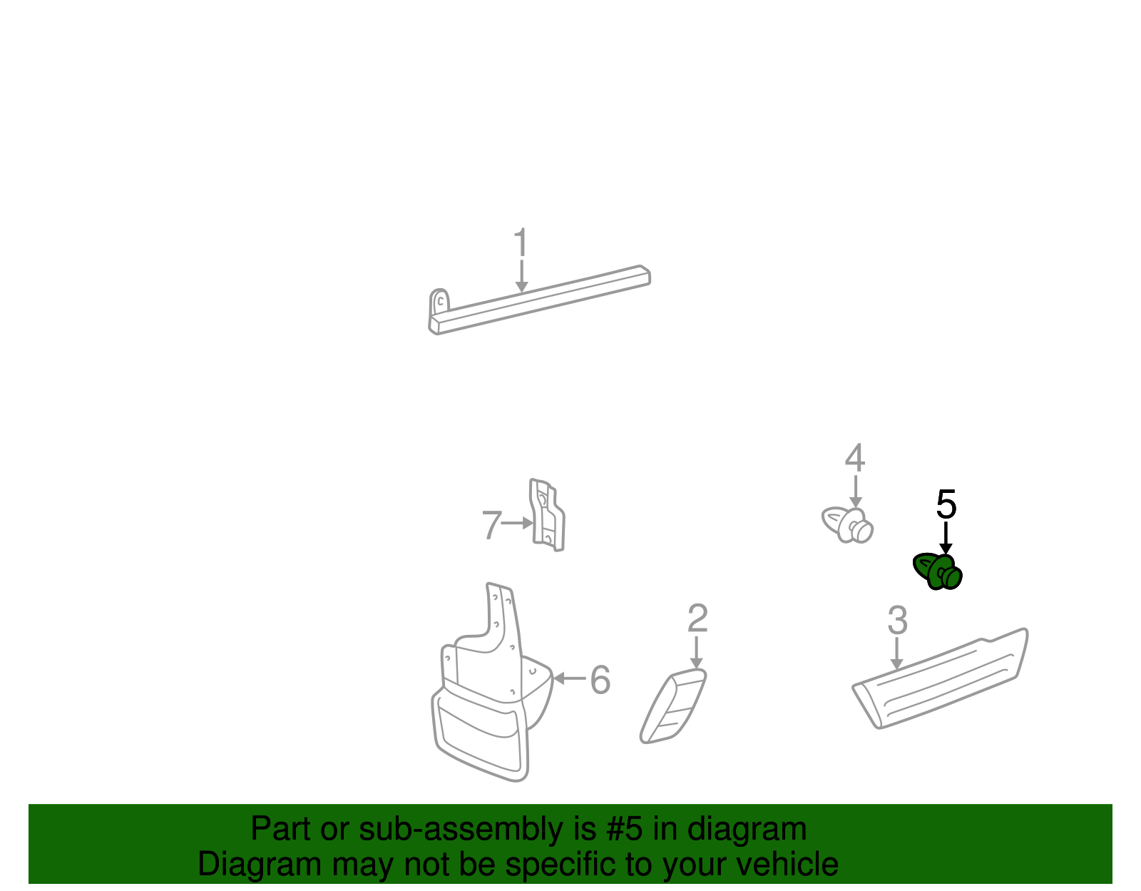 1998-2007 Toyota Land Cruiser Body Side Molding Clip 90467-12072 ...