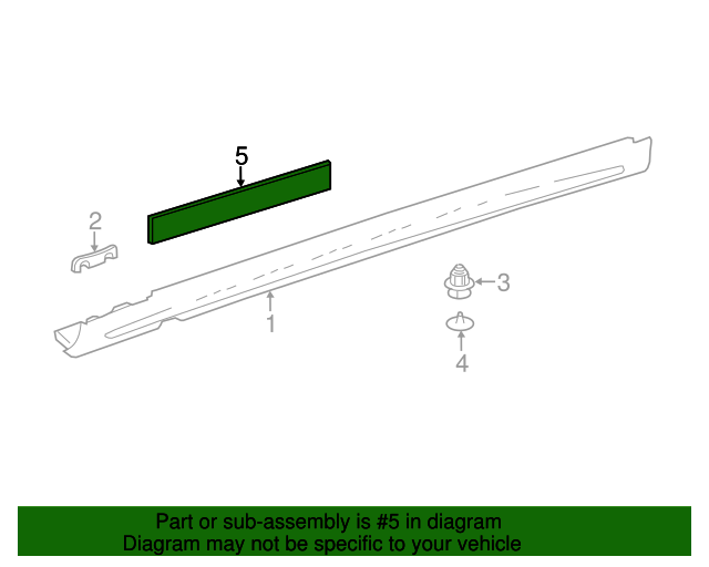 2014-2020 Mercedes-Benz Rocker Panel Molding Insulator 222-885-15-37 ...