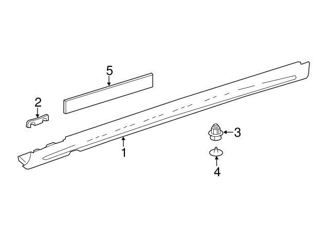 2014-2020 Mercedes-Benz Rocker Panel Molding Insulator 222-885-15-37 ...