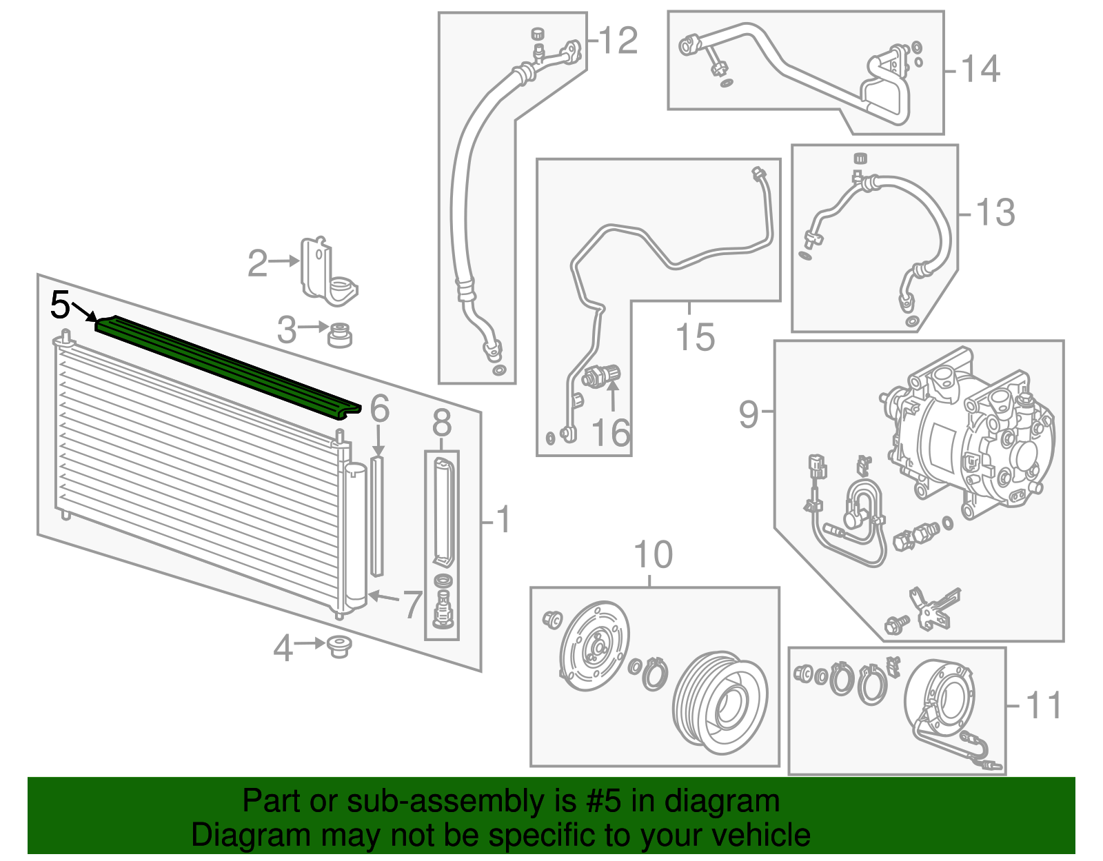 80117-TM8-A01 - 2010-2016 Honda - Rubber A Seal | Genuine Honda Parts