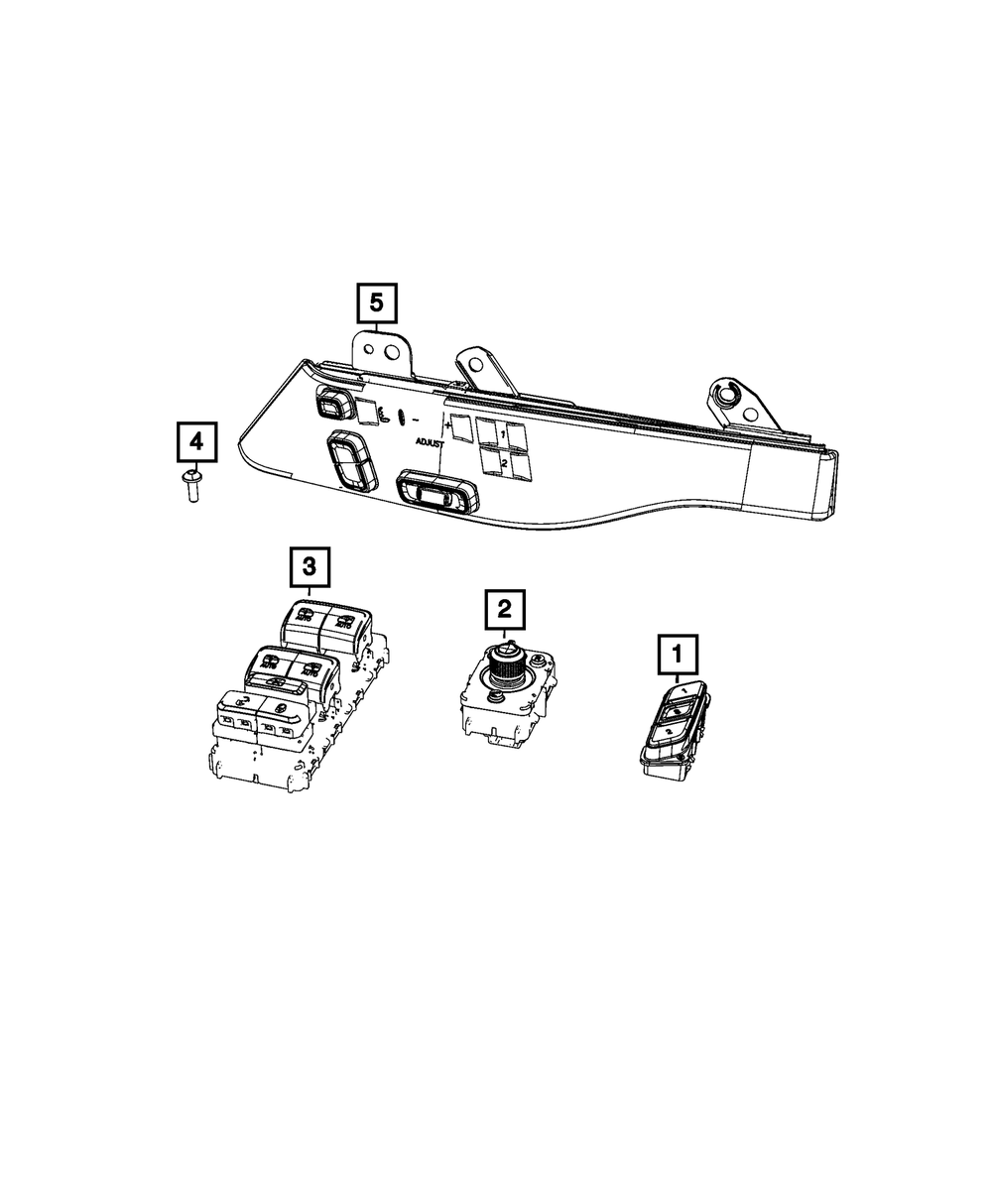2022-2023 Jeep Wagoneer Power Window Switch 68426414AD | Mopar eStore